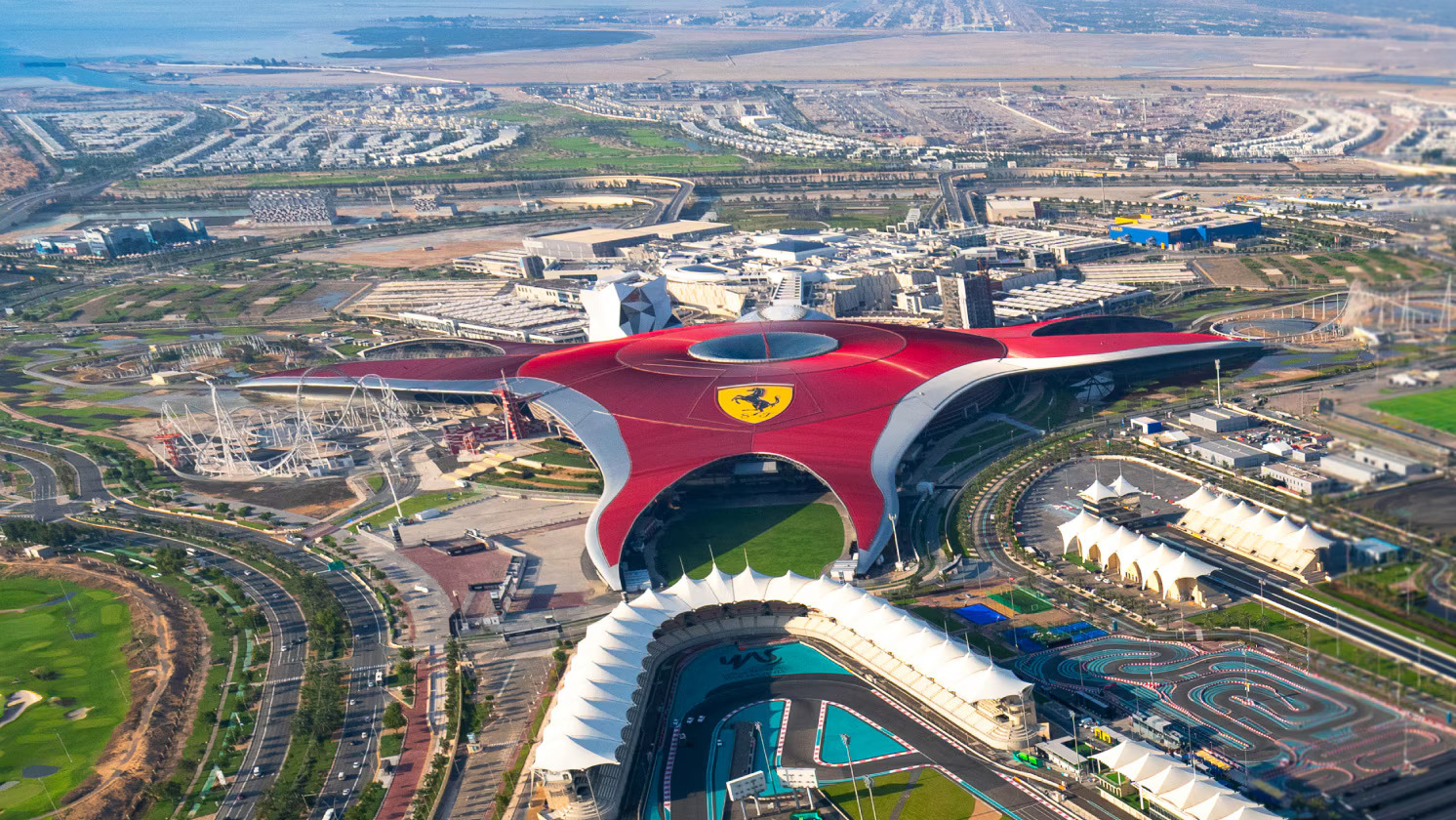 Ferrari World Abu Dhabi's Aluminium Roof Sets World Record